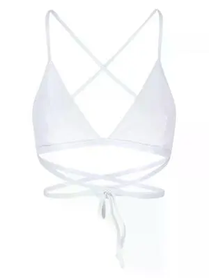 Isabel Marant Étoile Solange Cross-front Wrap Bikini Top - White