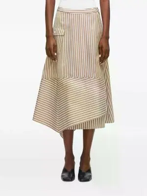 3.1 Phillip Lim Striped Asymmetrical Skirt