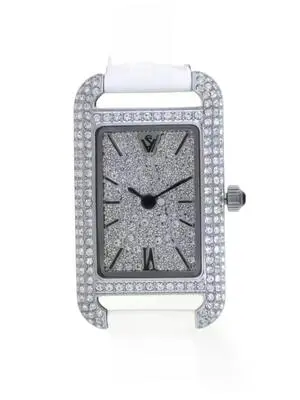 CHRISTIAN VAN SANT Opaline 26mm Rectangular Watch With Crystal Embellishments