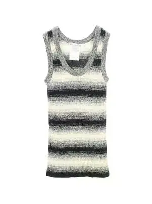 DIOR Christian Dior Striped Knit Tank Top