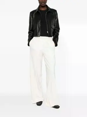 Peserico Elasticated-waistband Wide-leg Trousers - Neutrals