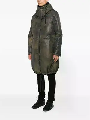 Masnada Hooded Printed Long Coat