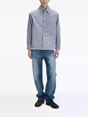 A.p.c. Corduroy Chest-pocket Shirt - Blue