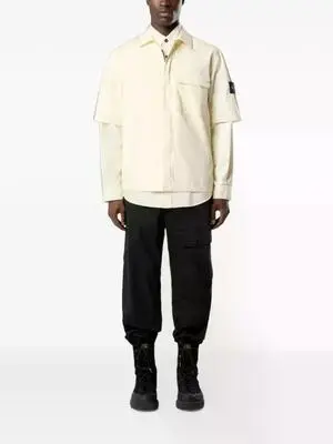 Stone Island Logo-patch Zip-up Shirt