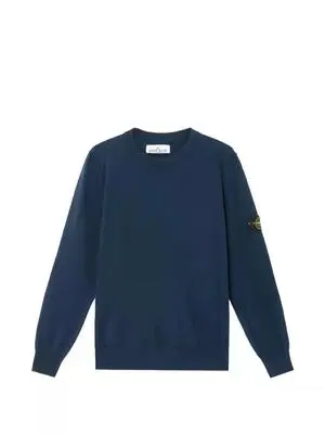 Stone Island Logo-patch Sweater - Blue