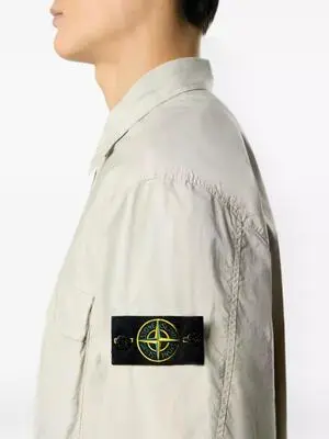 Stone Island Garment-dyed Flap-pocket Shirt - Neutrals