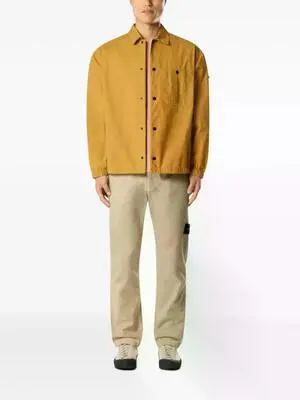 Stone Island Logo-patch Garment-dyed Trousers