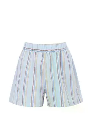 CAYET Anita Striped Shorts - Blue