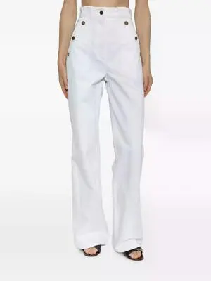 Max Mara Badesse Button-detail Jeans - White