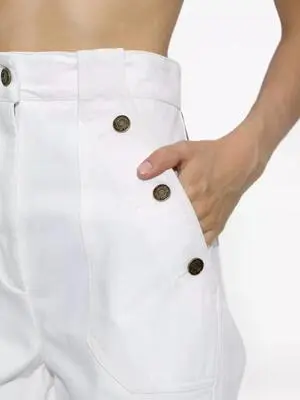 Max Mara Badesse Button-detail Jeans - White