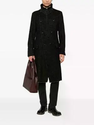 Masnada Herringbone Double-breasted Coat