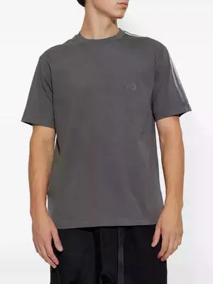 Y3 Logo-print Side-stripe T-shirt