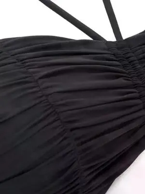 MAISON ANAMI Ruched Tie-strap Bikini Top