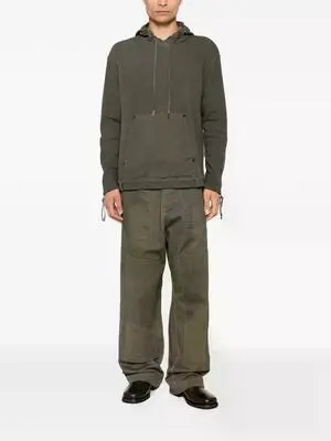 Masnada Waffle-knit Zip-cuff Hoodie