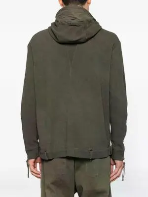 Masnada Waffle-knit Zip-cuff Hoodie