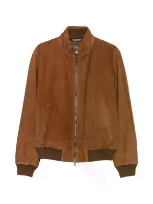Polo Ralph Lauren Suede Zip-up Bomber Jacket - Brown