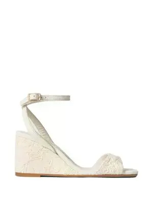CastaÑer Brunella Floral-jacquard Wedge Sandals