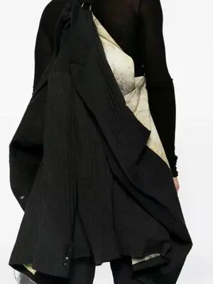 Masnada Herringbone-pattern Buttoned Coat