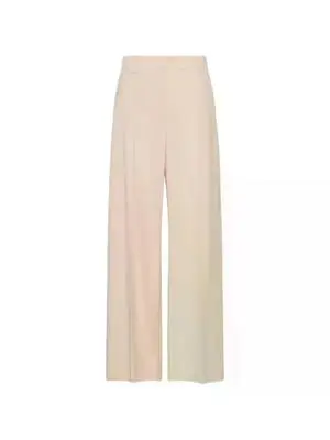 Max Mara Wool Palazzo Trousers - Neutrals