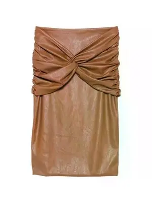 Elisabetta Franchi Twist-detail Gathered Mid Skirt