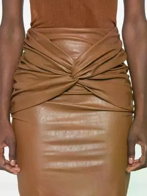 Elisabetta Franchi Twist-detail Gathered Mid Skirt