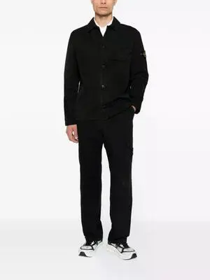 Stone Island Logo-patch Chest-pocket Shirt Jacket