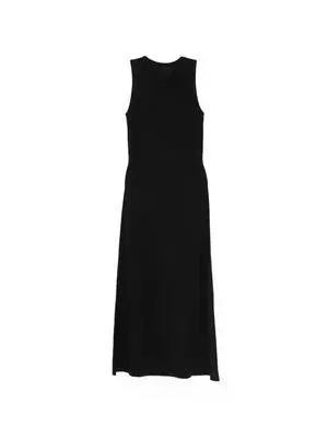 Liviana Conti Sleeveless V-neck Midi Knitted Dress - Black