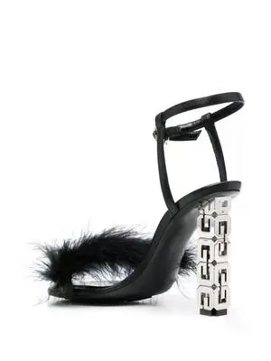 Givenchy G Cube 105mm Feather Sandals