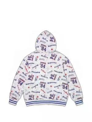 Supreme X Mitchell & Ness Nba Logo-print Zip-up Hoodie