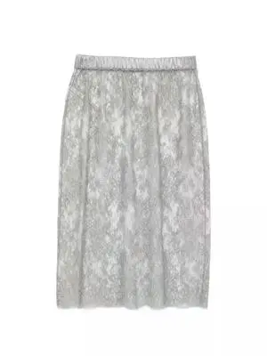 Carine Gilson Lace Skirt - Grey