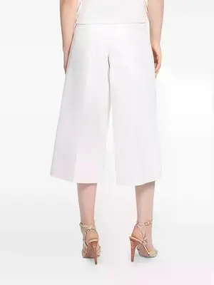 Elie Saab Cotton Piqué Cropped Trousers