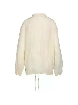 GLOWNY Coastal Textured Drawstring Shirt - Neutrals