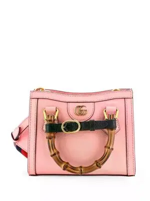 Gucci Diana Nm Bamboo Handle Leather Mini Crossbody Bag - Pink