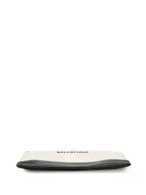 Balenciaga Canvas Navy Clip M Clutch Bag - Brown