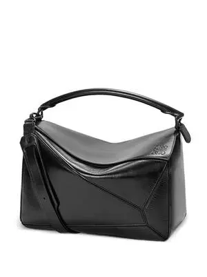 Loewe Large Puzzle Paneled Tote Bag - Black
