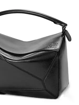Loewe Large Puzzle Paneled Tote Bag - Black