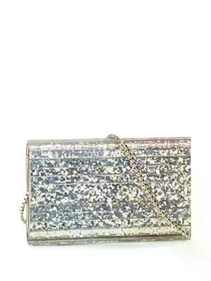 JIMMY CHOO Sweetie Glitter-effect Clutch Bag