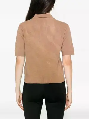 Liviana Conti Short-sleeve Knitted Polo Top