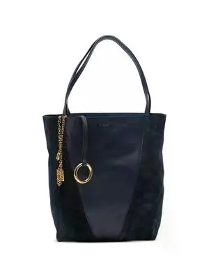 Chloé Medium Spin Panelled Tote Bag - Blue