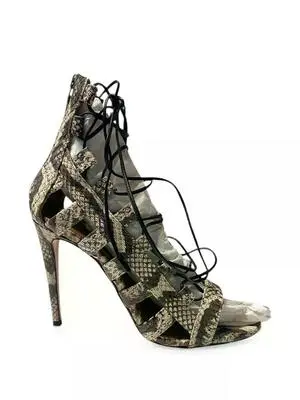 AQUAZZURA Amazon Lace-up Sandals - Neutrals