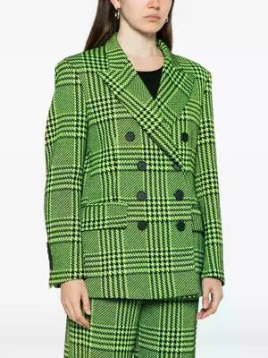 Liviana Conti Double-breasted Checked Blazer