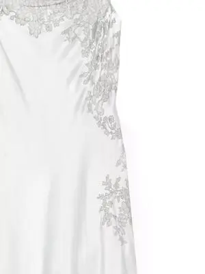 Carine Gilson Lace-trim Silk Nightdress
