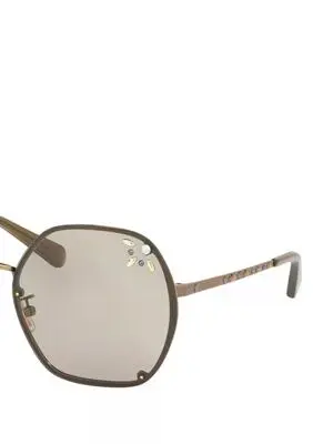 COACH Embellished Geometric-frame Sunglasses