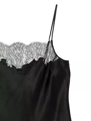 Carine Gilson Lace-trim Silk Top