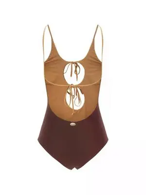 MAISON ANAMI Reversible Cut-out Swimsuit - Brown
