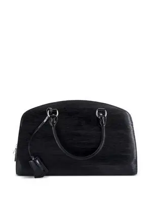 LOUIS VUITTON Pont Neuf Nm Handbag Electric Epi Leather Pm Satchel - Black