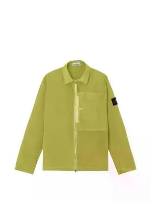 Stone Island Compass-patch Zip-up Shirt Jacket