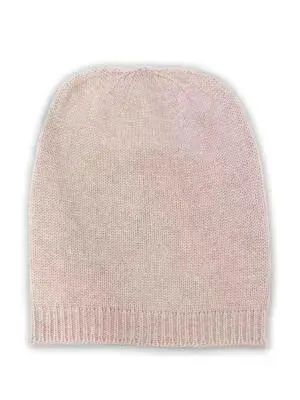 Fabiana Filippi Ribbed Trim Beanie Hat - Neutrals