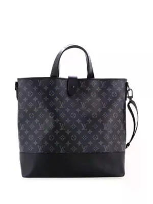 LOUIS VUITTON Saumur Monogram Eclipse Canvas Tote Bag