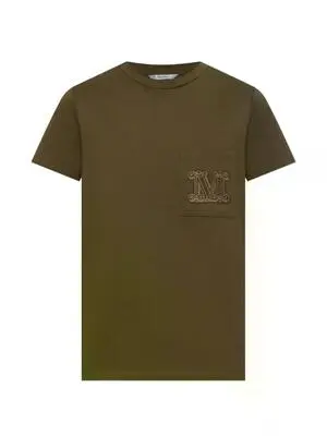 Max Mara Papaia Logo-embroidered T-shirt - Green